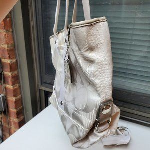 Coach | Bags | Coach F9712 Kyra Nylon Signature Whitesilver | Poshmark